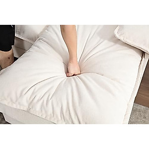 Symmetrical U Shaped Modular Sectional Sofa Cloud Couch, 6 Seater Oversized Convertible Sleeper Couch with Double Chaise & Memory Foam, Deep Seat Corner Sofa&Couches for Living Room Office