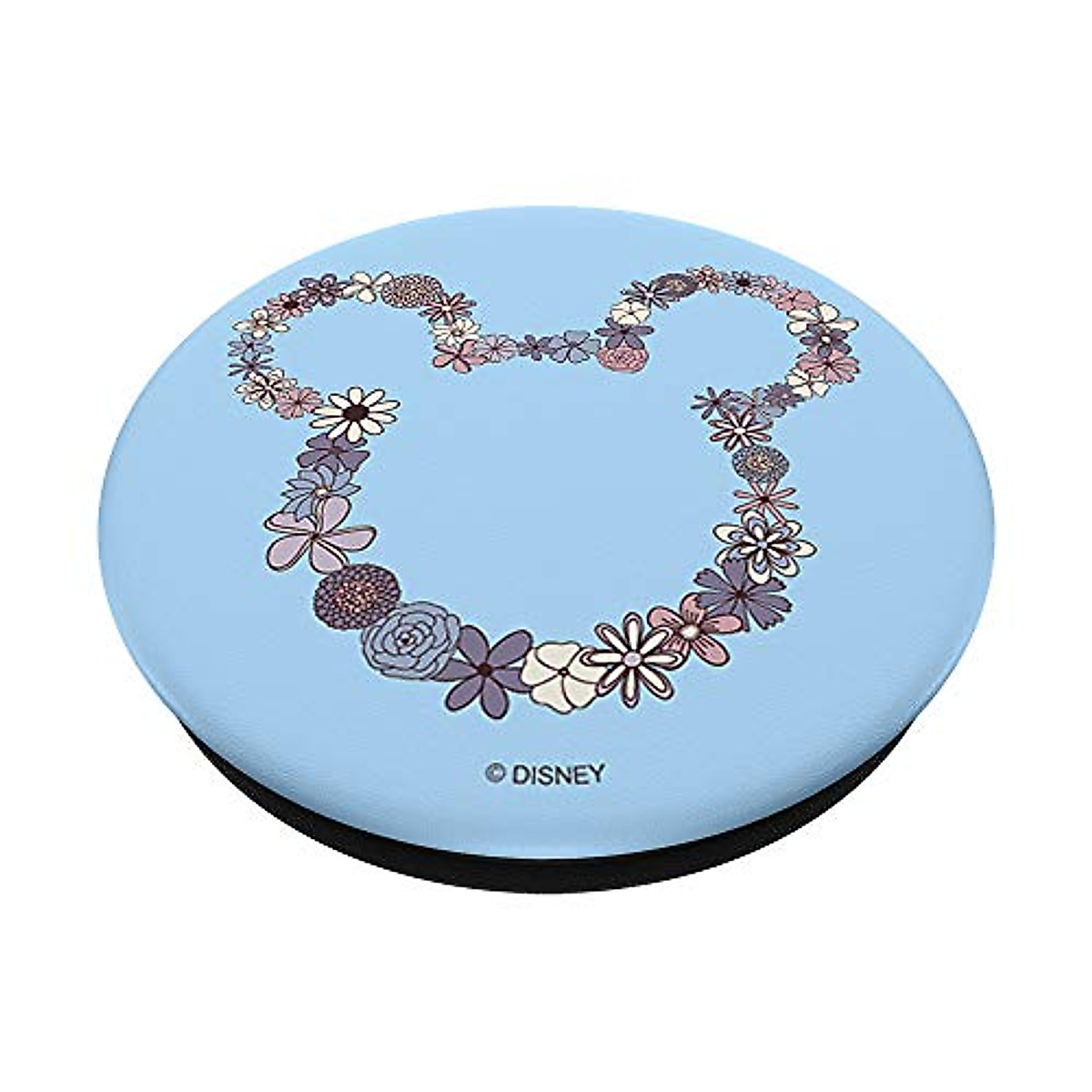 Disney Mickey Mouse Ears Floral Outline PopSockets PopGrip: Swappable Grip for Phones & Tablets