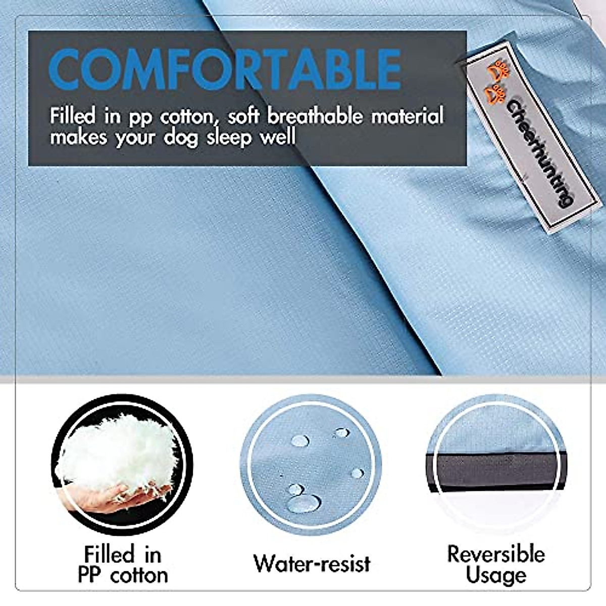 CHEERHUNTING Outdoor Dog Bed Pet Bed 40”X32”, Waterproof, Washable, Water-Resist, Large, Durable, Portable Camping Travel Pet Mat