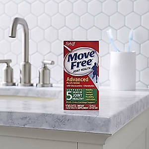 Move Free Advanced Glucosamine Chondroitin MSM Joint Support Supplement, Supports Mobility Comfort Strength Flexibility & Bone - 120 Count (Pack of 3)