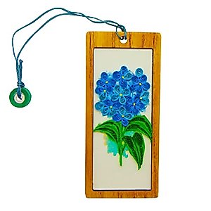 Beautiful Quilled Ornament Doubling as a Bookmark Collection, Thick and Stylish! Great Gifts for Friends, Family, Mothers Day, Christmas, Valentine, Teachers, Students (Hydrangea Bouquet)