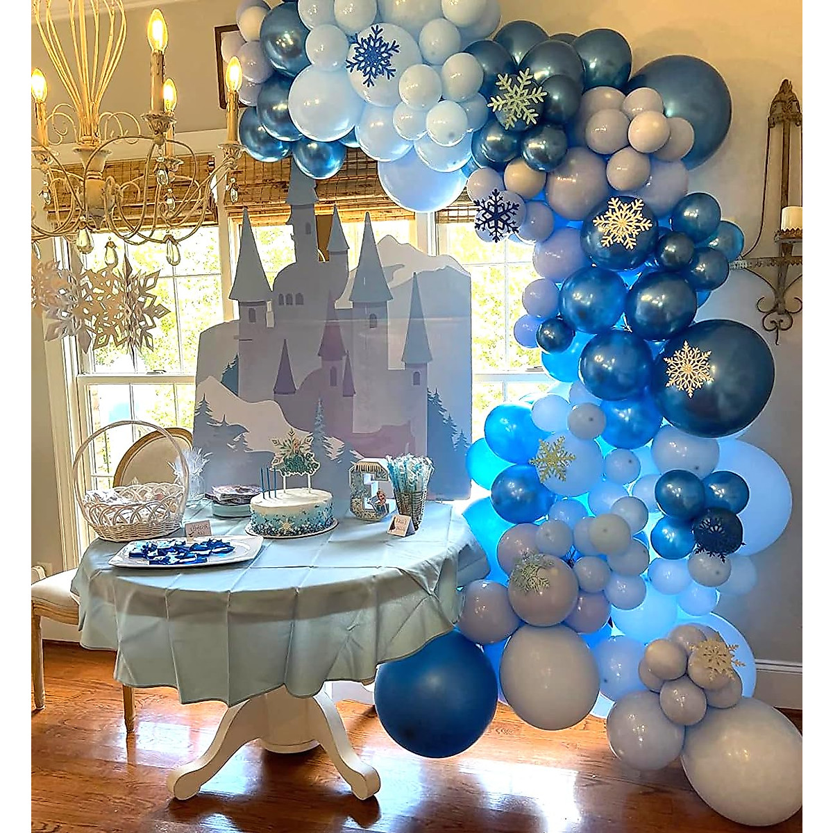 Blue Balloon Metallic Blue Balloons, 60Pcs 12Inch Chrome Blue Balloons Macaron Baby Blue Balloons Pearl Blue Balloons Navy Blue Latex Balloons for Birthday Wedding Baby Shower Party Decoration