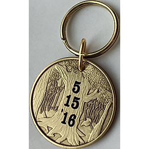 Engraved Sobriety Date Keychain Personalized This Day My New Life Began Medallion