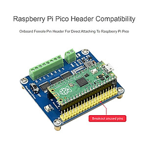 waveshare DC Motor Driver Module for Raspberry Pi Pico, Driving up to 4X DC Motors, Onboard PCA9685 PWM Driver, TB6612FNG Dual H Bridge Motor Driver and 5V Regulator, Suitable for 2WD or 4WD Driving