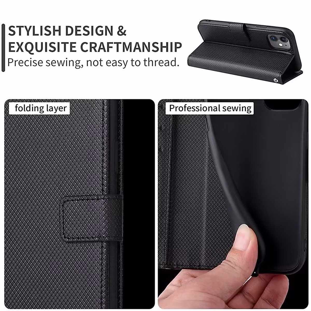 Phone Case for Oppo Reno2 F, Leather Wallet Case for Oppo Reno2 F Non-Slip PU Leather Cover, Flip Folio Book Phone Cover for Oppo Reno2 F Case Blue