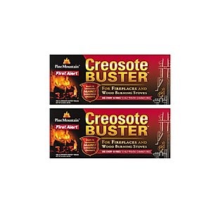 Pine Mountain 4152501500 First Alert Creosote Buster Chimney Cleaning Safety Fire Log, Large, Brown (2, Large)