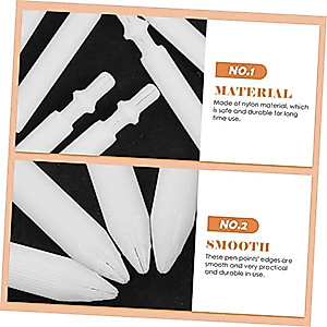 Ciieeo 40 Pcs Marker Pen Tip Calligraphy Pens Tips Marker Tip Replacement Nibs Fountain Pen Tips Marker Nib Replacement Pen Nibs Marker Nibs Replacement Nylon White Accessories Student