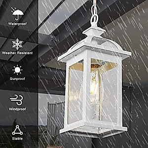 Darkaway Outdoor Wall Lights Fixtures 2 Pack with Outdoor Pendant Light for Porch, Patio, Garden