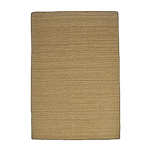 Chardin home – Oceanside Rug – 100% Recycled Polyester Indoor/Outdoor 5x7 feet Area Rug. Color: Golden Brown/Beige.