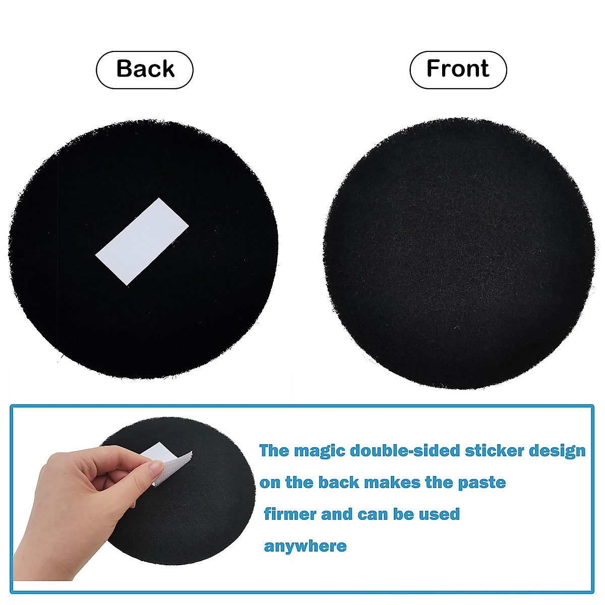 Xcivi Universal Bin Odor Absorption Filter, activated carbon deodorizer for bins, compost bins, countertops and recycling bins, 12-pack (round)