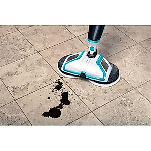 WHorob Hard Floor Powered Mop and Clean and Polish，Effortlessly Clean Hard-Surface Floors Versatile Mopping Machine，White/Black,10.00 x 11.00 x 28.00 Inches