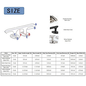 Thorn Boat Dock Cleat 4 Inch Open Base Stainless Steel Eagle Handle Cleats Pack of 4 (4 Inch, Washed Stainless Steel Color)