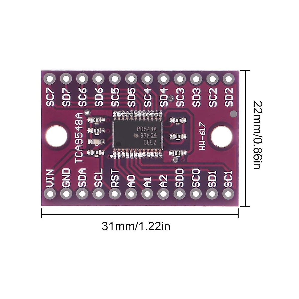 AITRIP 12PCS TCA9548A I2C IIC Multiplexer Breakout Board Module 8 Channel Expansion Development Board for Arduino