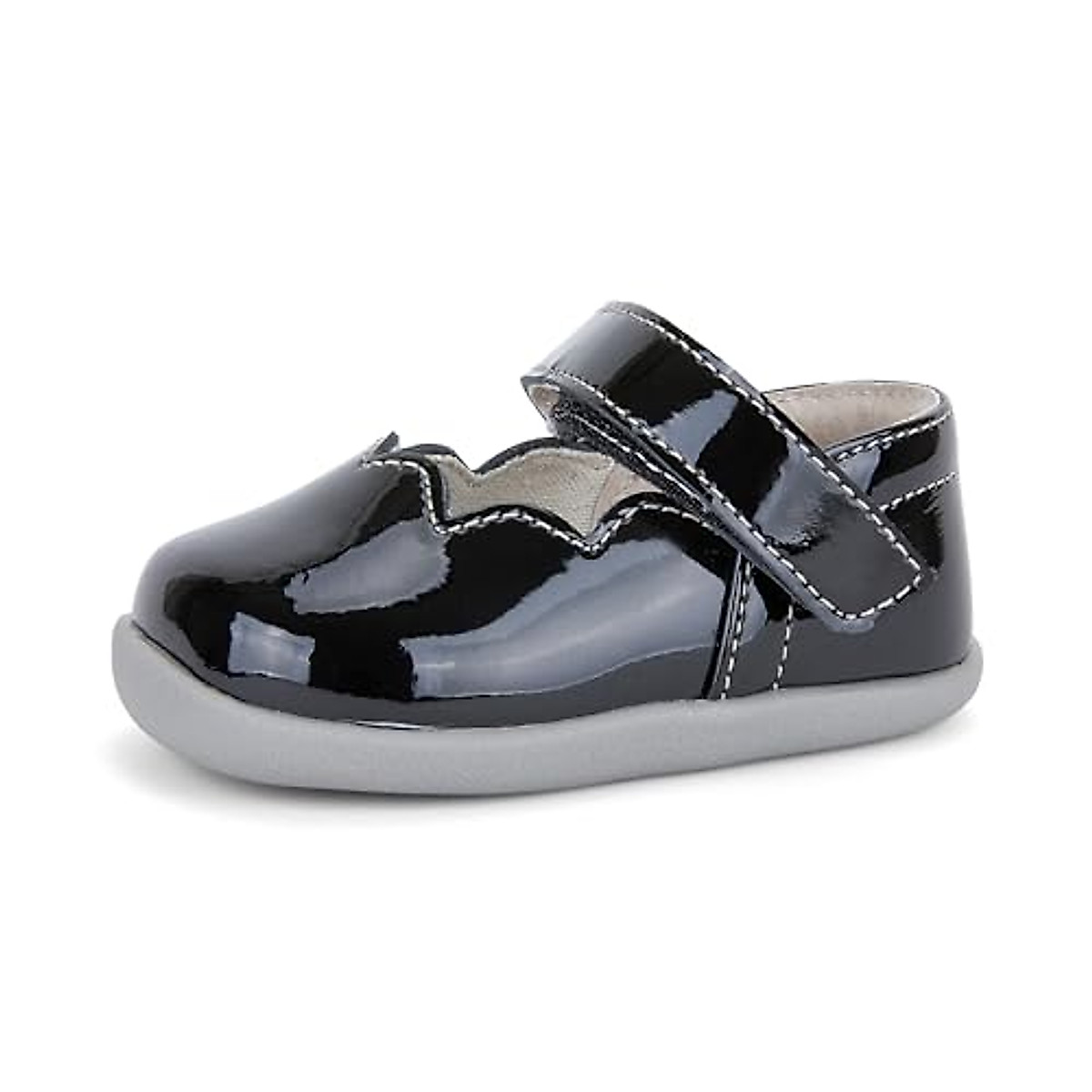 See Kai Run - Susie Mary Jane Shoe for Infants, Black Patent, Infant 5