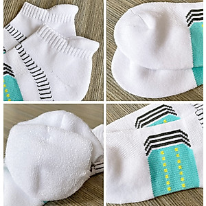 suaskk Womens Athletic Cushioned Anti-Blister Comfort Running Ankle Socks 5 Pairs