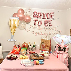 JeVenis Pop The Bubbly She's Getting a Hubby Banner Pop The Bubbly She's Getting A Hubby Bridal Shower Decorations Engagement Party Decorations Bride to Be Decorations