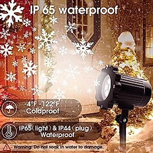 Christmas Snowflake Projector Lights Outdoor, EUKZEKY Snowfall Projector Lights Waterproof Snowflake LED Light Projector Lamp for Holiday Wedding Garden Patio Party Indoor Outdoor Christmas Decoration