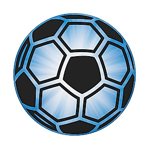 Ever Pretty Light Blue Sun Ray Soccer Ball For Boys Or Girls
