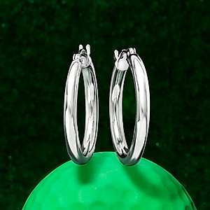 Ross-Simons 14kt White Gold Hoop Earrings