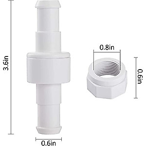 ATIE Pool Cleaner Feed Hose Swivel Compatible with Pentair Kreepy Krauly Legend Letro Platinum Pool Cleaner Feed Hose Swivel ED05 White (3 Pack)