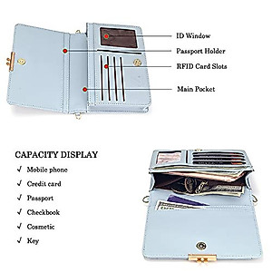 KUKOO Small Crossbody Bag for Women Cell Phone Purse Wallet Clutch Handbag with Credit Card Slots