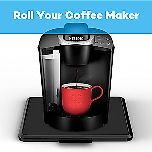 Goldlion Appliance Sliding Tray Compatible with Ninja Foodi and Instant Pot Extra Wide Rolling Tray Accessories for Air Fryer, Coffee Maker, Stand Mixer and Blender, 16.1'' Wide by 11.7'' Deep