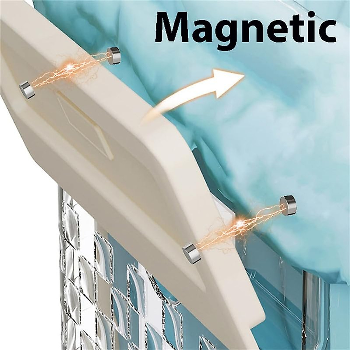 Foldable Hanging Trash Can,2024 New Hanging Kitchen Trash Can, Foldable Waste Bin for Kitchen, Collapsible Hang Small Plastic Garbage Can for Cabinet/Car/Bedroom/Bathroom(Gray)