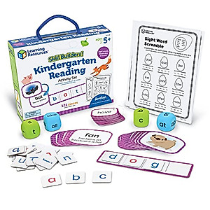 Learning Resources Skill Builders! Kindergarten Reading Activity Set - 122 Pieces, Ages 5+ Kindergarten Learning Essential Materials, Reading Activities for Kids, Kindergarten Homeschool Supplies