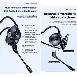 Bone Conduction Sports Gaming Headset Bluetooth 5.0 Wireless Stereo Open-Ear Headphones with Noise-Canceling Boom Microphone, for Running Hiking Home Office Conference Calls,Pink