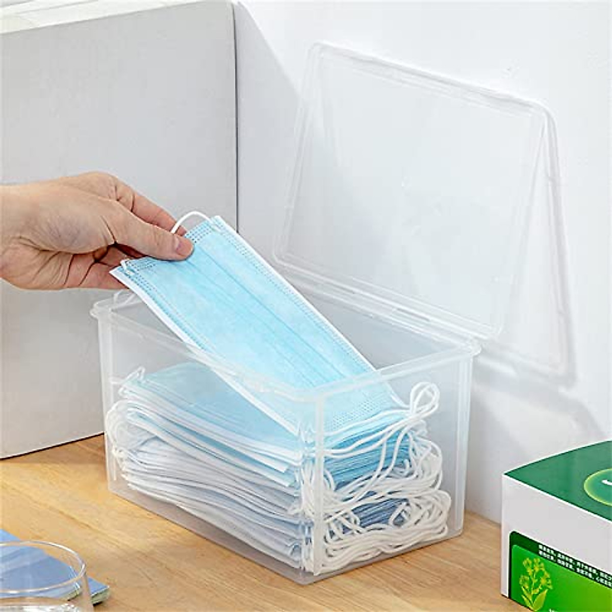 Grey990 Storage Face Cover Storage Box Multi-functional Waterproof Clear Versatile Wet Wipe Container for Bedroom