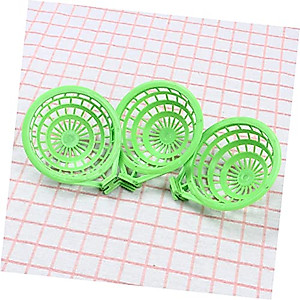 10 pcs Cage Basin Hollow-Out Hollow Pet Finch Green Plastic Hanging Hollow- Eggs Tool Bowl Out Decor Nest Supplies Hut Bird Parrot for Hatching Pan Tree Canary Pigeon Nest-Bird