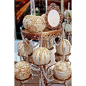 24 Pack Candy Apple Bamboo Sticks, Caramel Apple Wooden Bling Pointed Skewers,Food Sticks for Rice Krispy Treats Cookie Pops Brownies Corn Dogs with Glass Bag Glitter Ribbons Tie (Silver)