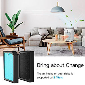 Aircillin Air Purifier AP1501 Replacement Filters 6-Pack, H13 True HEPA Filter, Activated Carbon Filter(AP1501)