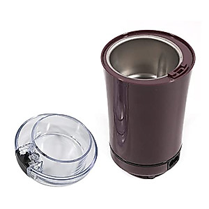 Xuthusman 110V Electric Coffee Bean Grinder Nut Seed Herb Grind Spice Crusher Mill Blender Mini 150W (Dark Reddish Purple)
