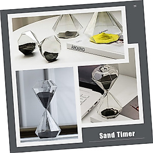 STOBOK Hourglass Desktop Clock Glass Multifunction Timer Gift Triangle Chic to Rotate Accessories Liquid Sand Clock Child High Borosilicate Glass Decorative Sand Decorate Sports