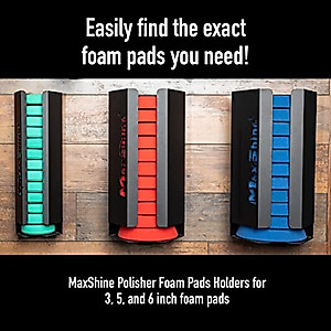 Maxshine 5″ Foam Pads Holder – Store and Organize Your car Polish Foam Pads, Conveniently Use it as You Need, Wall Mounted, Durable and Anti-Corrosive.