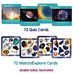 Qurious Space | STEM Flash Card Game | Explore, Match, Quiz & Spin Through The Universe. Perfect for Astronomy Fans and Future Astronauts