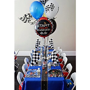 Piokio 20 Pack 8"x5.5" Black and White Checkered Racing Stick Flag、Racing Hand Held Stick Flags, for Nascar Race Party Supplies