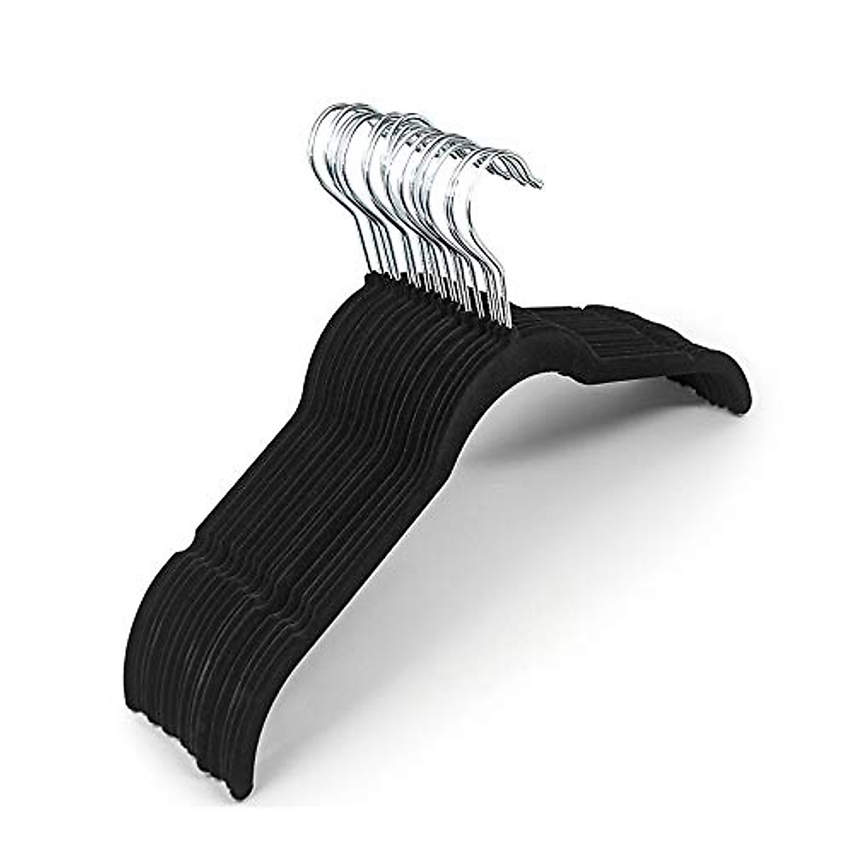 SUNTRADE Velvet Shirt Dress Clothes Hangers,360° Swivel Hook Non Slip Clothes Hangers for Tops, Dress Shirts, Blouses, Strappy Dresses (10)