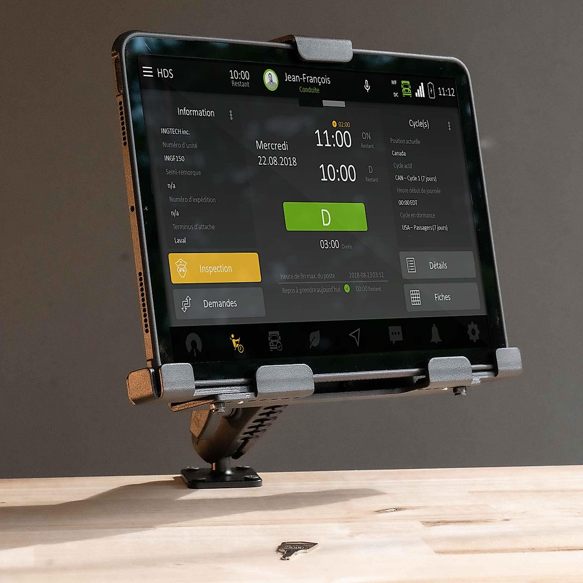 iBolt TabDock LockPro 25mm (1 inch) Bizmount- Heavy Duty Industrial Metal Locking Drill Base Mount for All 7" - 10" Tablets- for Commercial Use Trucks/Vehicles : Great for Telematics and Fleets