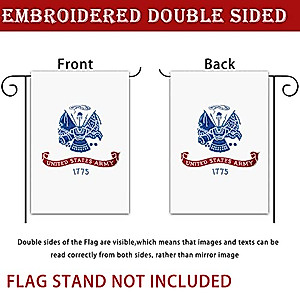 US Embroidered Army Garden Flag Double Sided 12x18 inch American Army Yard Lawn Garden Flags Banner Heavy Duty Vivid Color Waterproof