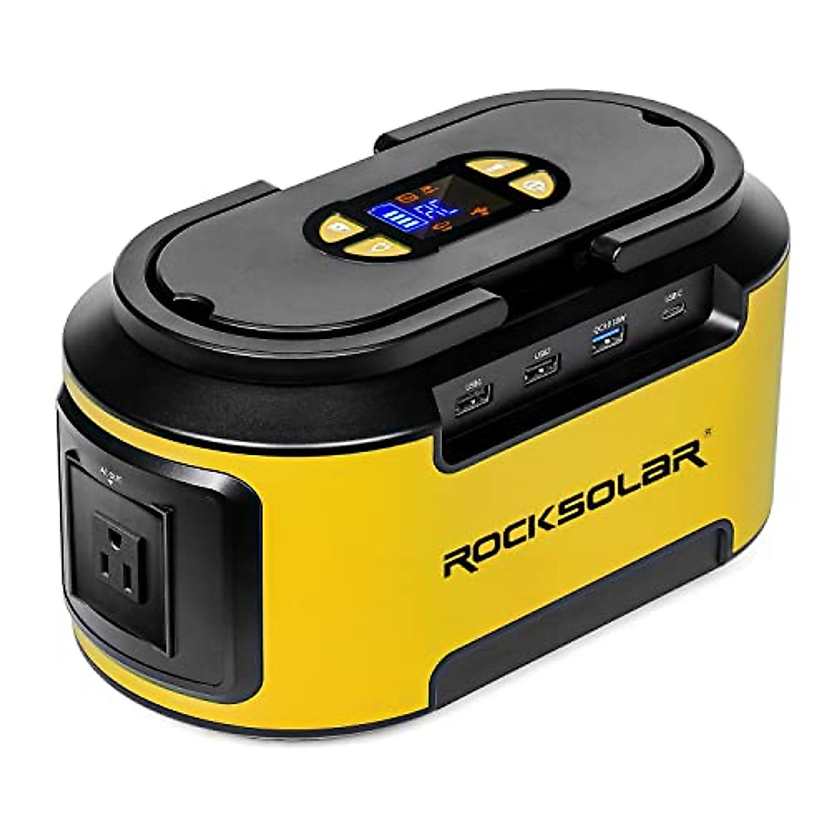 ROCKSOLAR Portable Power Station 200W Ready RS420 - 222Wh Backup Lithium Battery, Solar Generator Power Supply with AC/USB/12V DC Outlets for Camping, RV, Home, Outdoor, Emergency