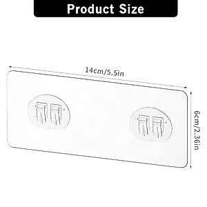 4PCS Shower Caddy Adhesive Hooks Replacement, No Drilling Hooks, Shower Shelf Adhesive Transparent Hooks Corner Shower Bathroom Shelf Basket Hanging Hooks Kitchen Accessories for Bathroom Shower Caddy