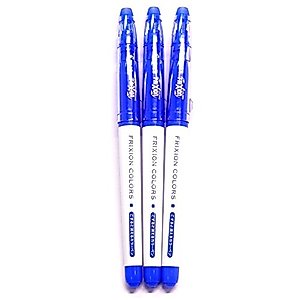 PILOT FriXion Colors Erasable Marker Blue, 3 pens per Pack (Japan import) [Komainu-Dou Original Package]