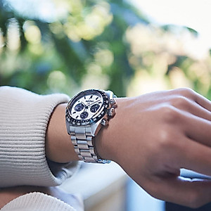 SEIKO Prospex Speedtimer Solar Chronograph Sports White Dial Watch SSC813P1