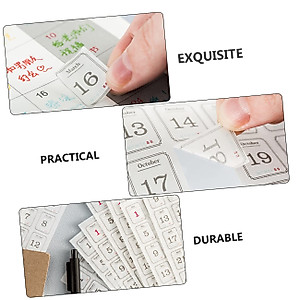 BESTOYARD 24 Sheets Calendar Stickers Adhesive Calendar Sticker Mini Calendar Tabs 2022 Monthly Tabs Daily Adult Stickers Calendar Tabs Sticker Number Paper Dating Small Calendar