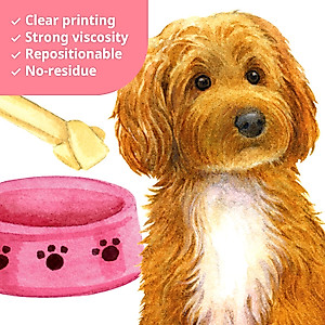 DECOWALL DS-8045 Dogs Wall Decals Stickers Kids Peel and Stick Removable paw décor Print Room Bone Puppy Bedroom Decorations Wallpaper pet Nursery Baby Golden Retrieve Terrier