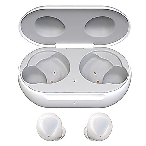 Emilydeals Wireless Charging Case Compatible with Samsung Galaxy Buds/Buds Plus, Replacement Charger Case Cover for Galaxy Buds SM-R175 Plus SM-R170 (White)