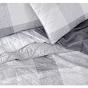 Eddie Bauer - King Quilt Set, Cotton Reversible Bedding with Matching Shams, Medium Weight Home Decor (Boulder Grey, King)