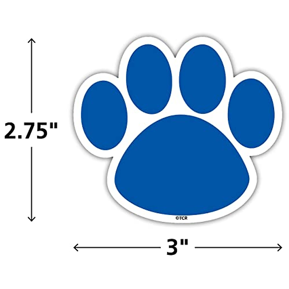 Teacher Created Resources Paw Prints Accents Decorative Magnet, 0.10" x 3" x 3", Multicolor, 18 per Set